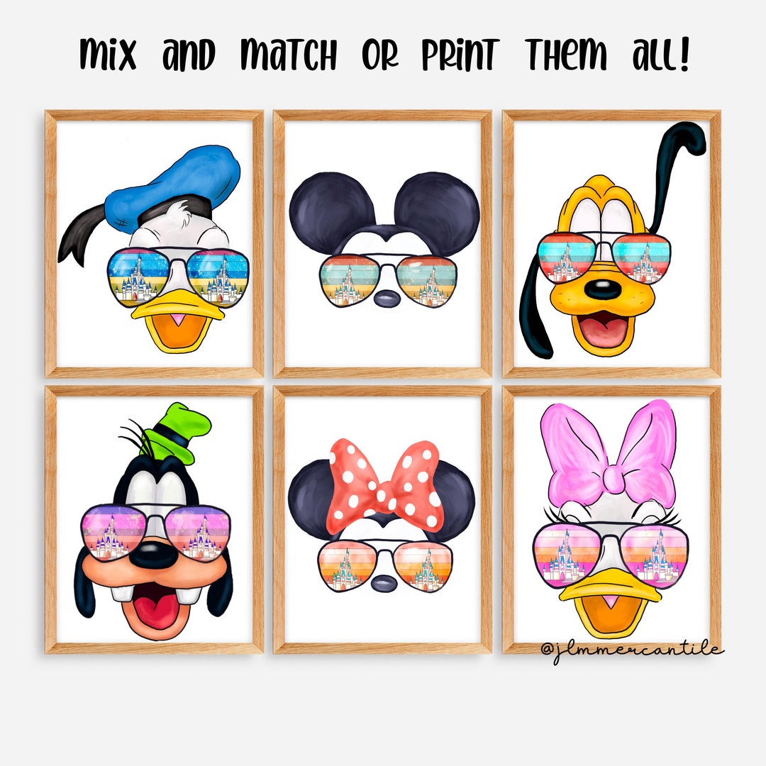 Set of 6 Character Prints - Etsy