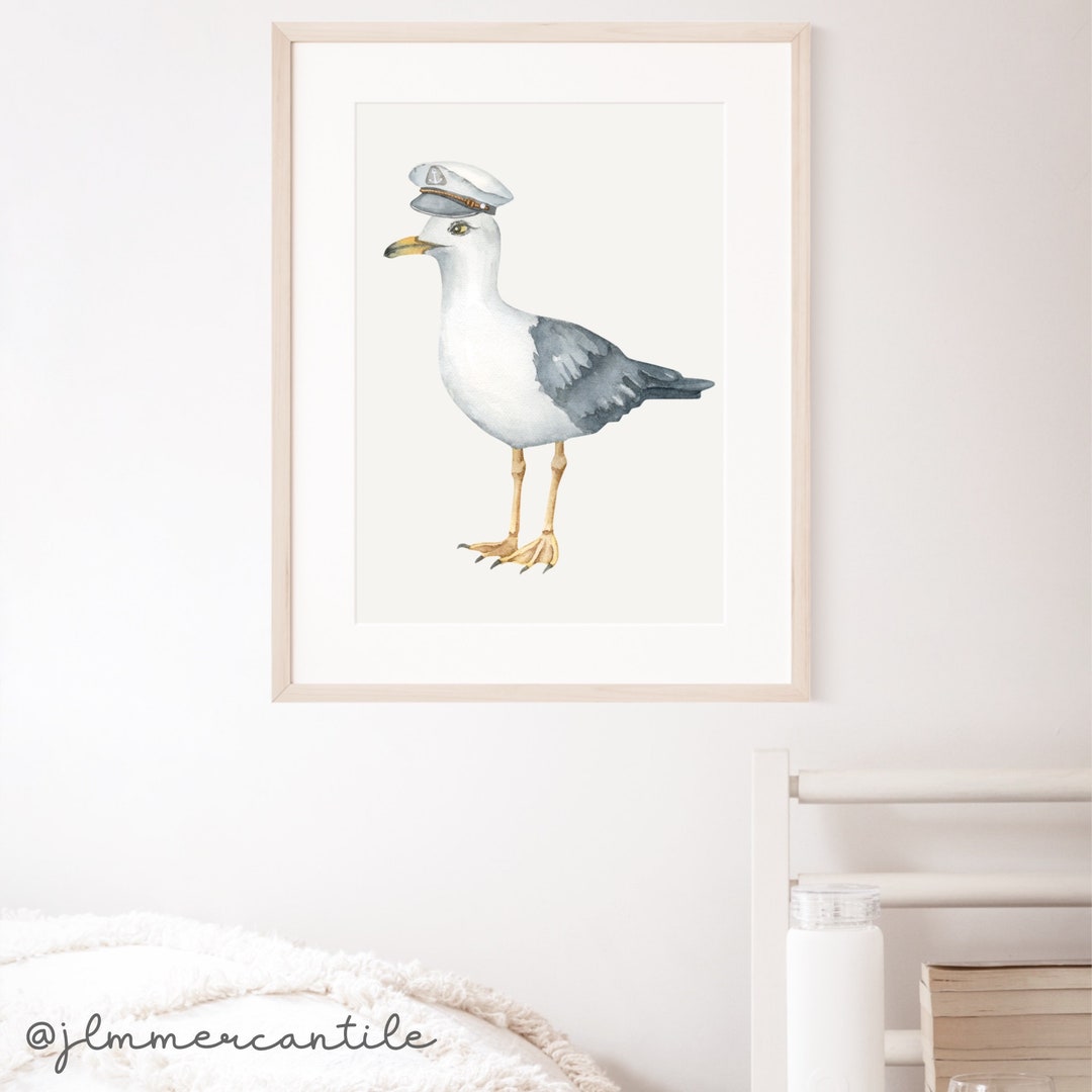 Captain Seagull Digital Print - Etsy