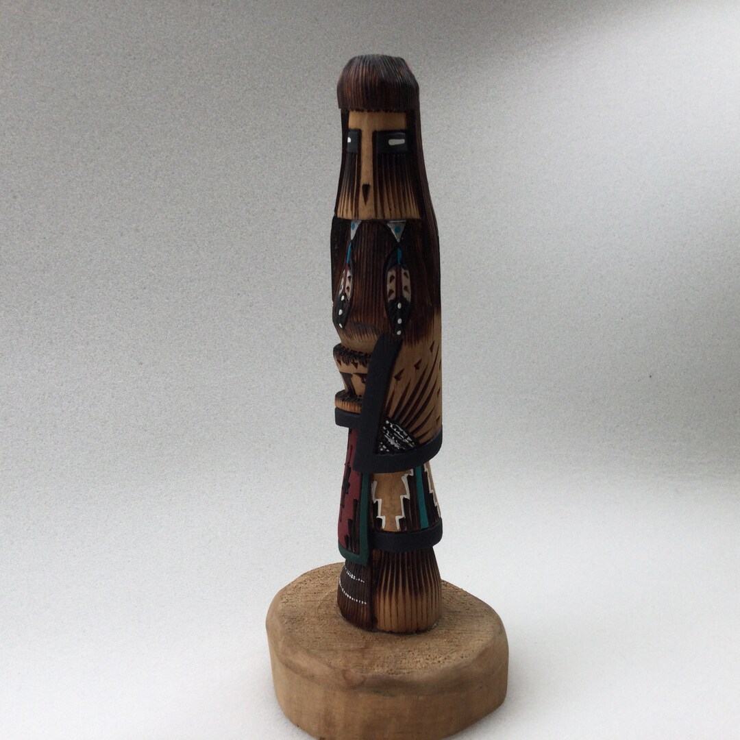Vintage Native American hopi LONG Hair Hand Carved and Painted - Etsy