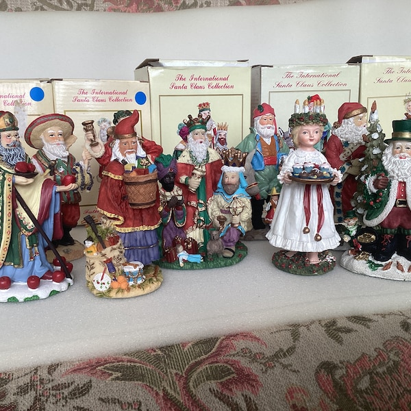 Santas Around the World Figurines - Etsy
