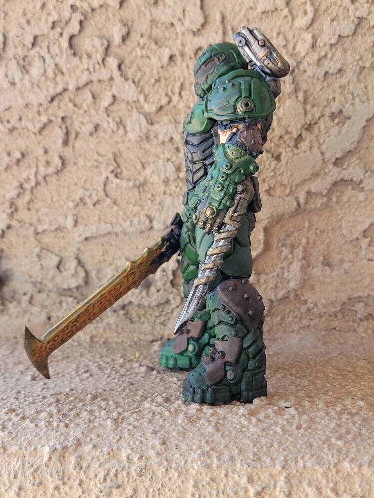Doom Guy Inspired Figure for Geeks and Videogame Enthusiastists - Etsy