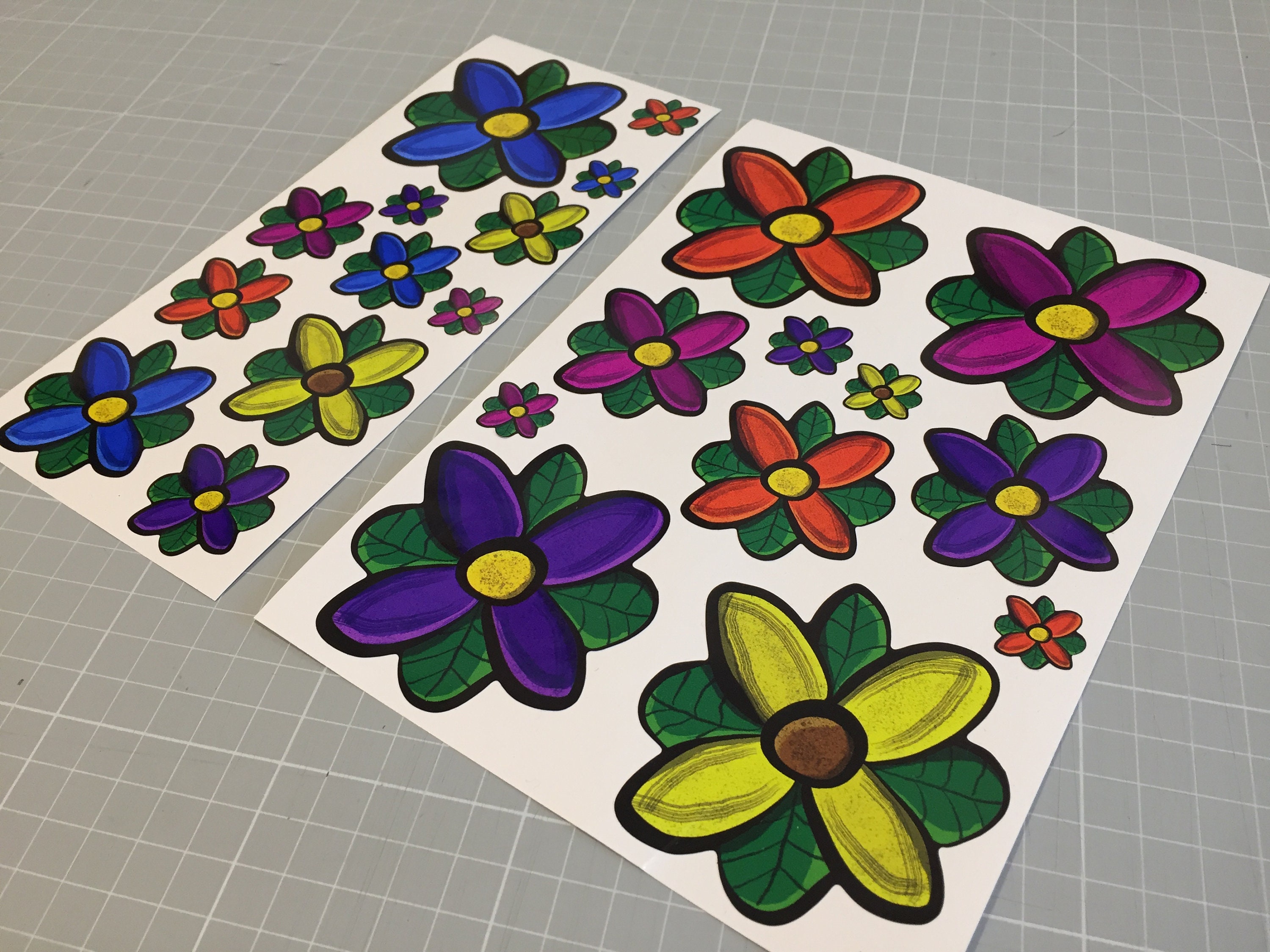 20 Primrose Flower Car Stickers Grunge Vinyl Decals - Etsy UK