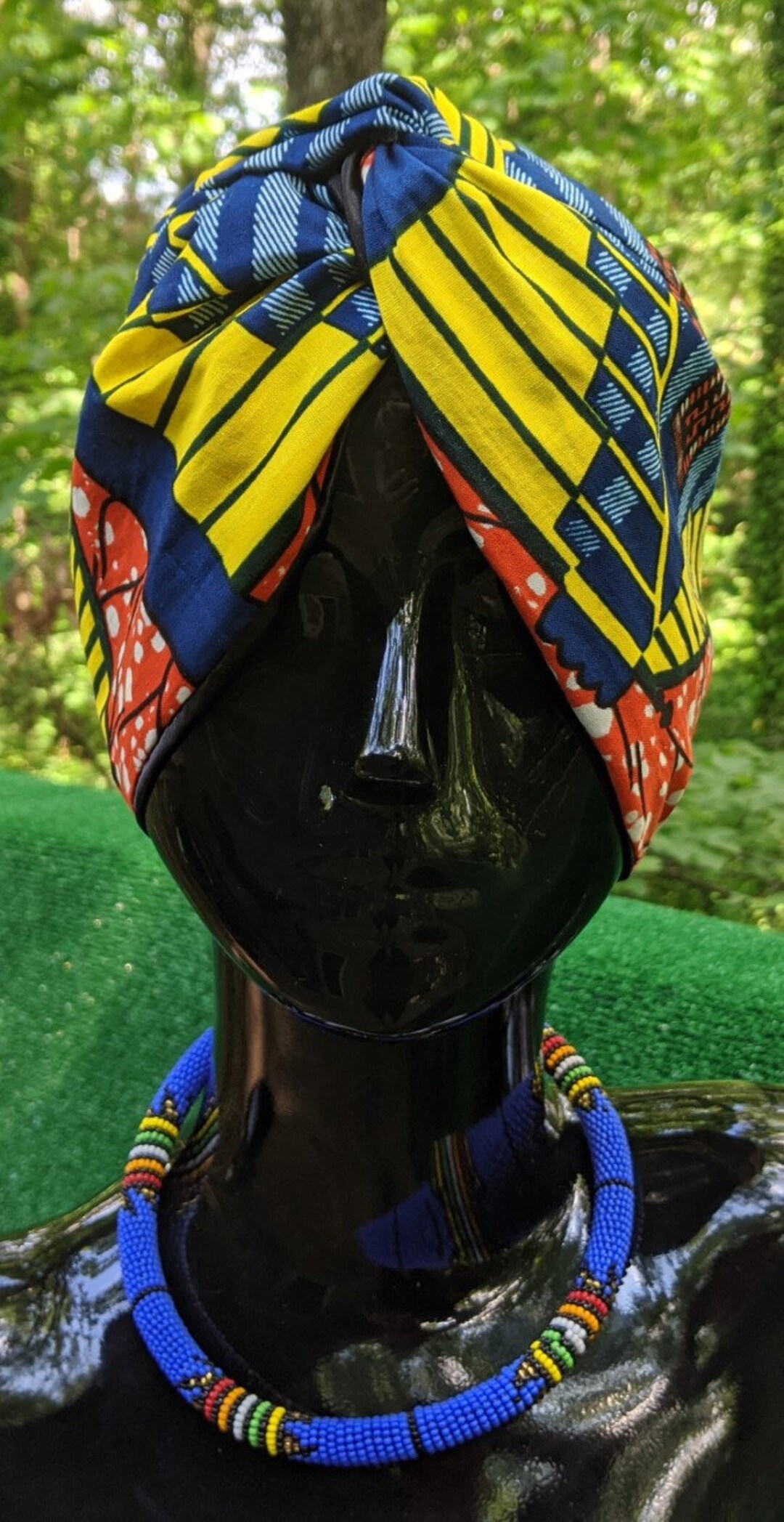 Turban Pre Wrap African Print Satin Lined Turban - Etsy