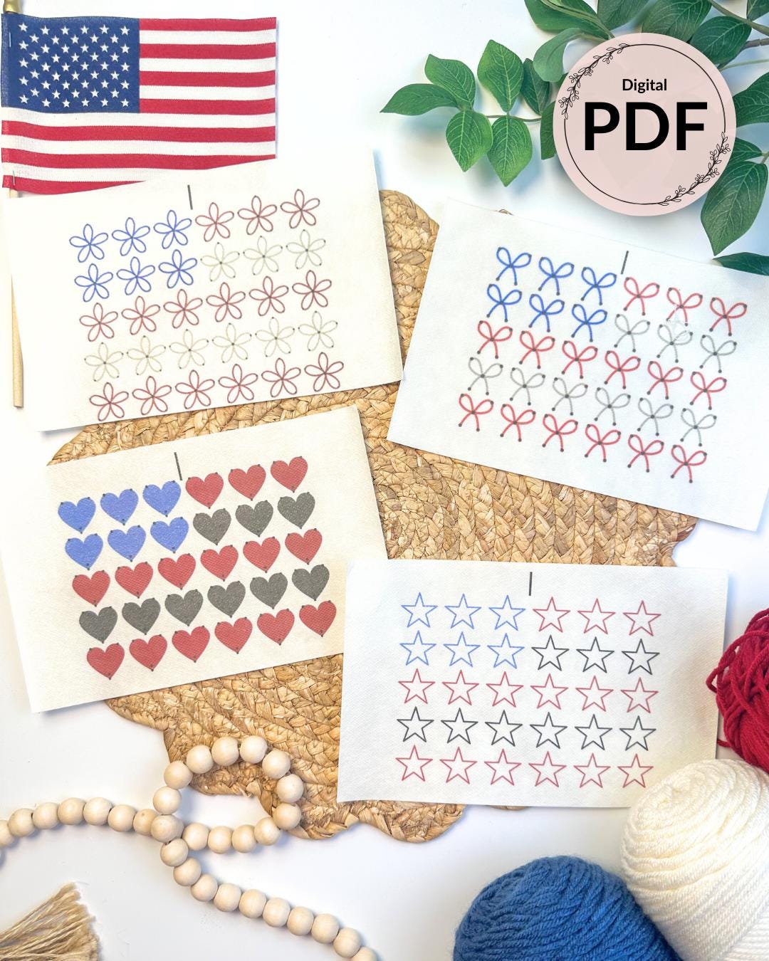 American Flag & Simple Flag Embroidery Patterns: Beginner-friendly ...