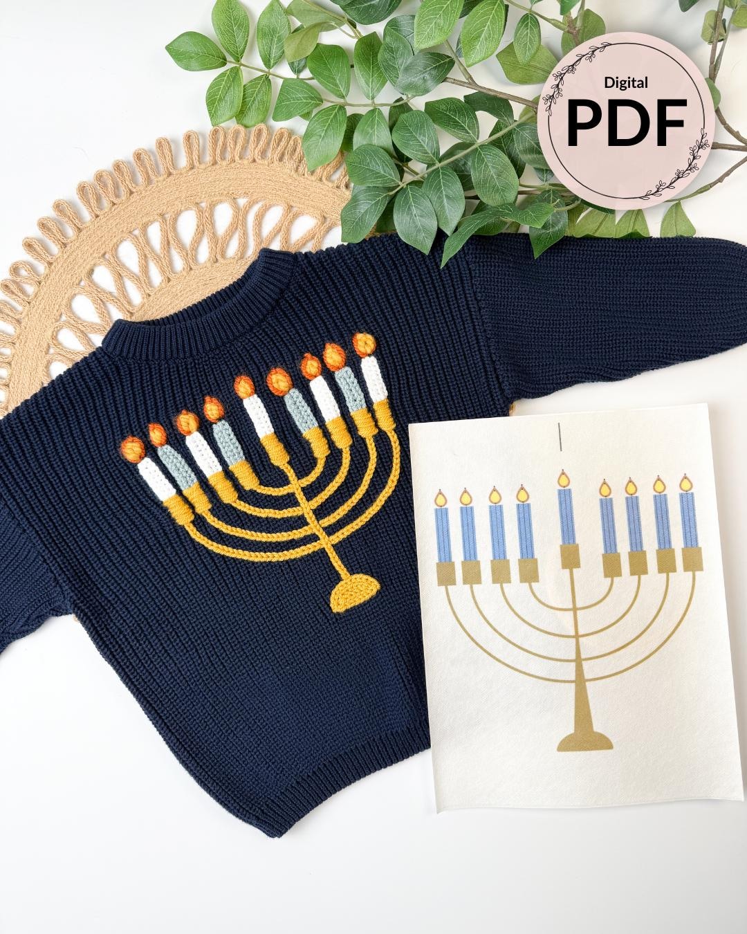 Hanukkah and Menorah Hand-embroidery Designs (digital Download) - Etsy