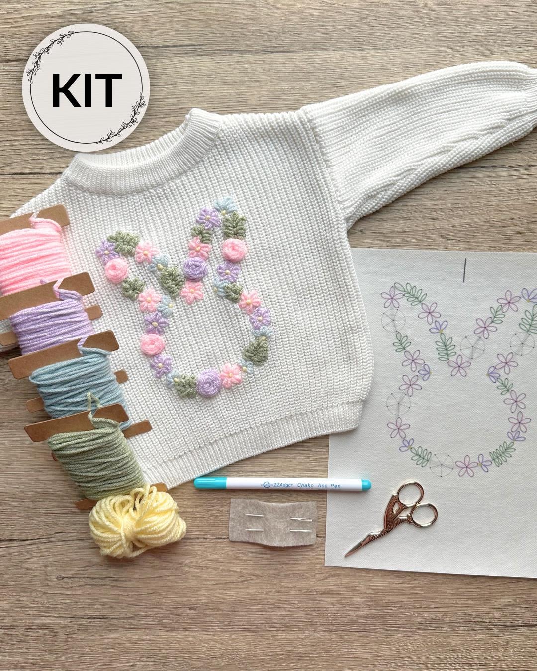 Floral Bunny Easter Hand-embroidery DIY Kit (beginner-friendly) - Etsy