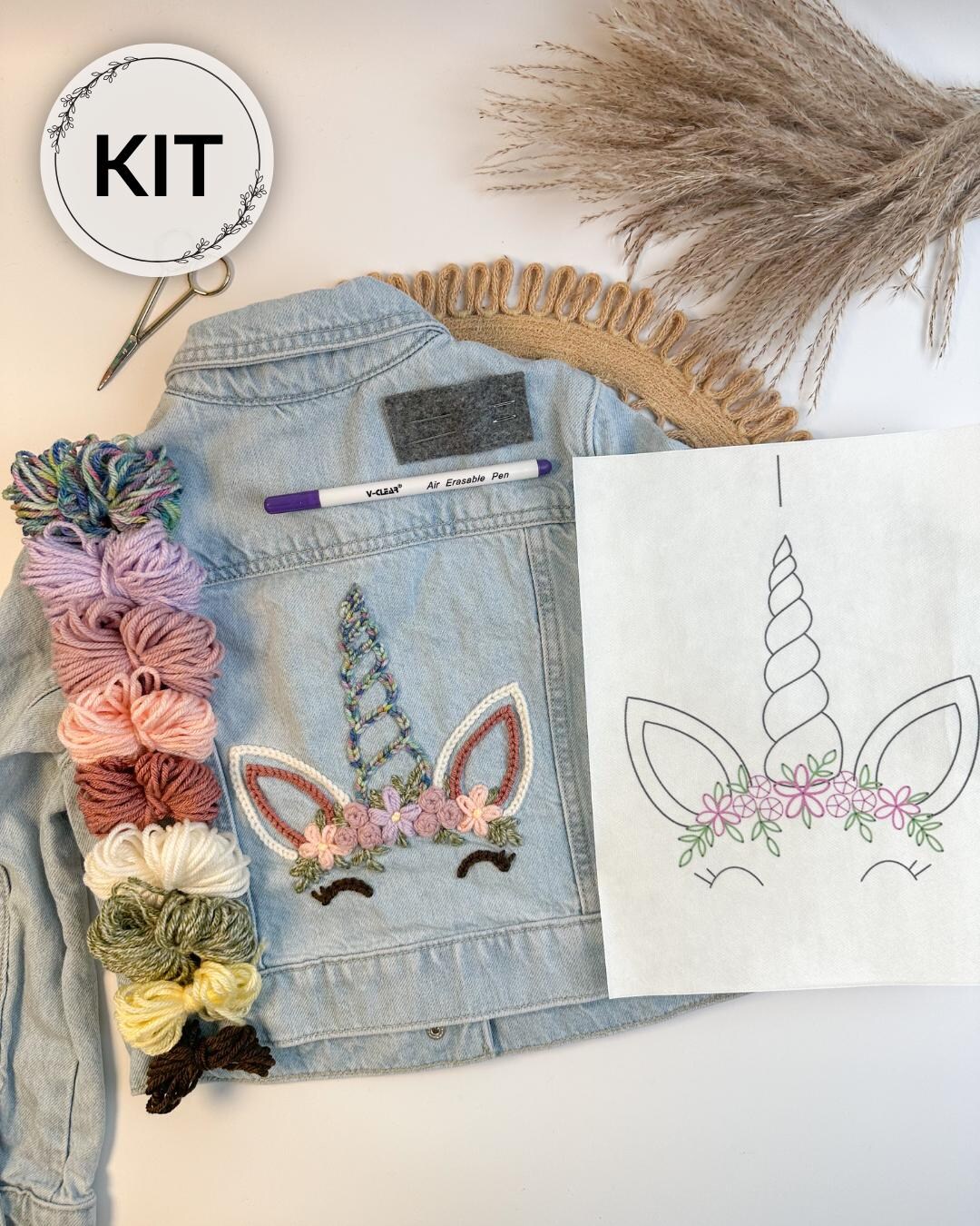 Rainbow Unicorn Hand-embroidery DIY Kit (beginner-friendly) - Etsy