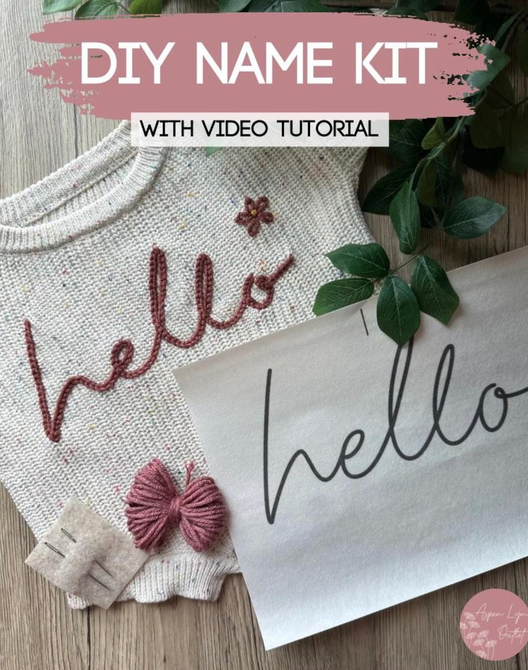 DIY Kit Name or Saying Embroidery Full Kit to DIY a Personalized ...