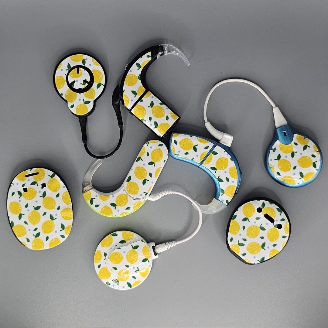 Lemon Skins: Cochlear Implant & Hearing Aid Stickers - Etsy