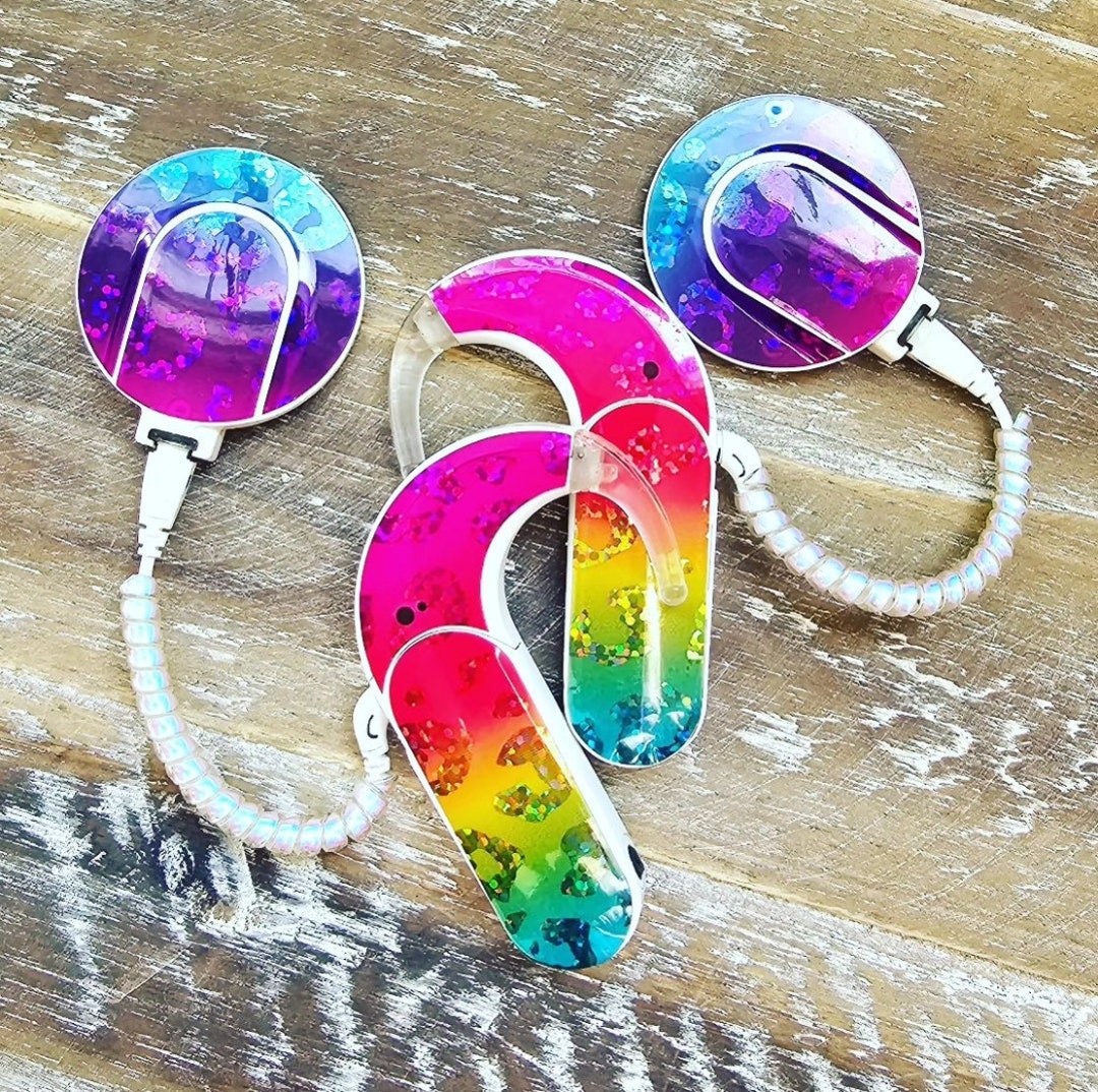 Rainbow Leopard Holographic: Skins for Medel, Cochlear, Advanced ...