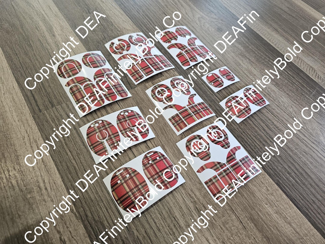 Red Plaid: Skins for Medel Cochlear Advanced Bionics - Etsy