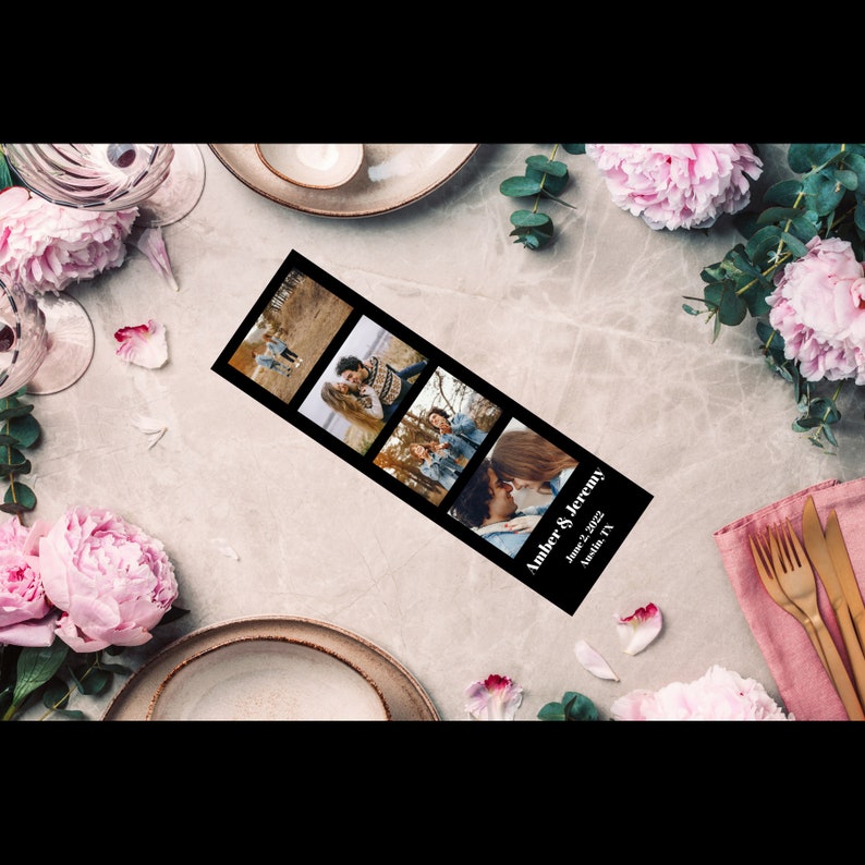 Photo Booth Save the Date Bookmark Template 2 Bookmark - Etsy