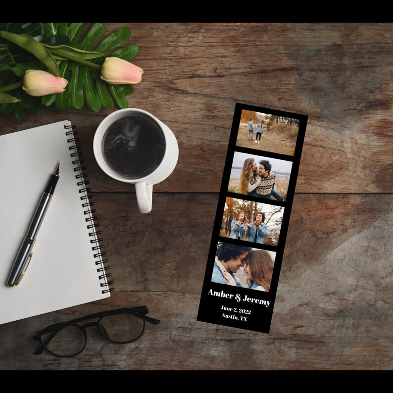 Photo Booth Save the Date Bookmark Template 2 Bookmark - Etsy