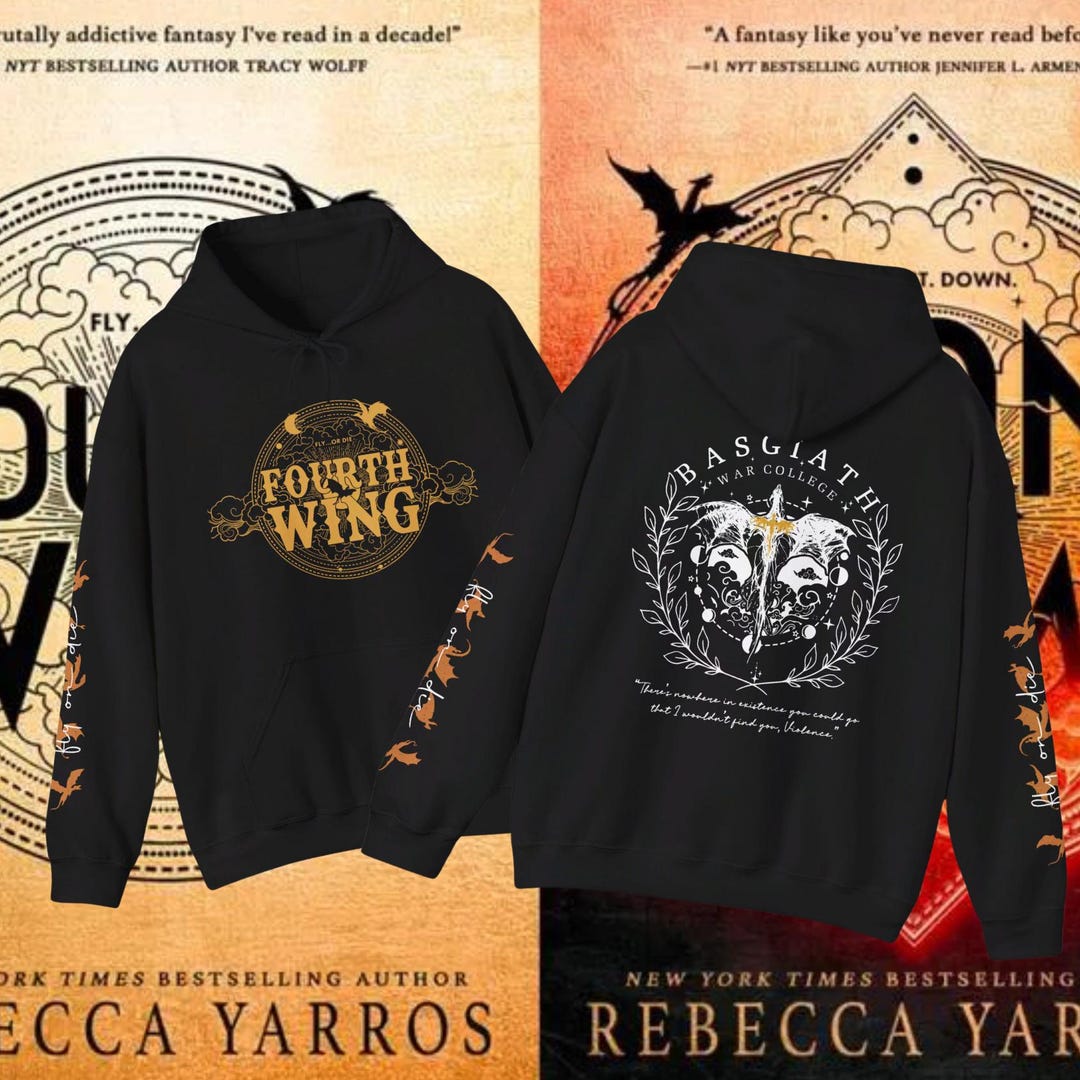 Fourth Wing Hooded Sweatshirt | Fly or Die | Bookish Gift Hoodie ...