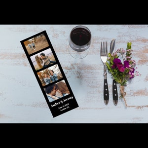 Photo Booth Save the Date Bookmark Template 2 Bookmark Template Photo ...