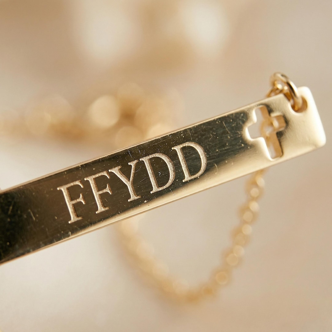 Fydd "faith" Welsh Engraved Cross Bar Necklace — Religious Jewelry ...