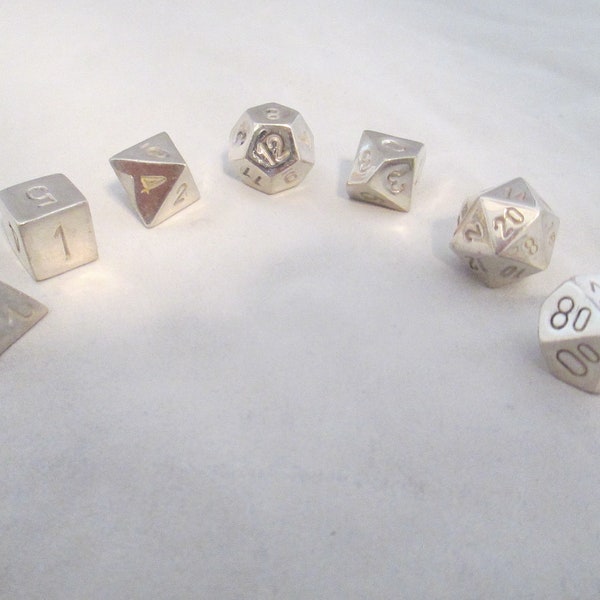 Solid Silver Dice - Etsy