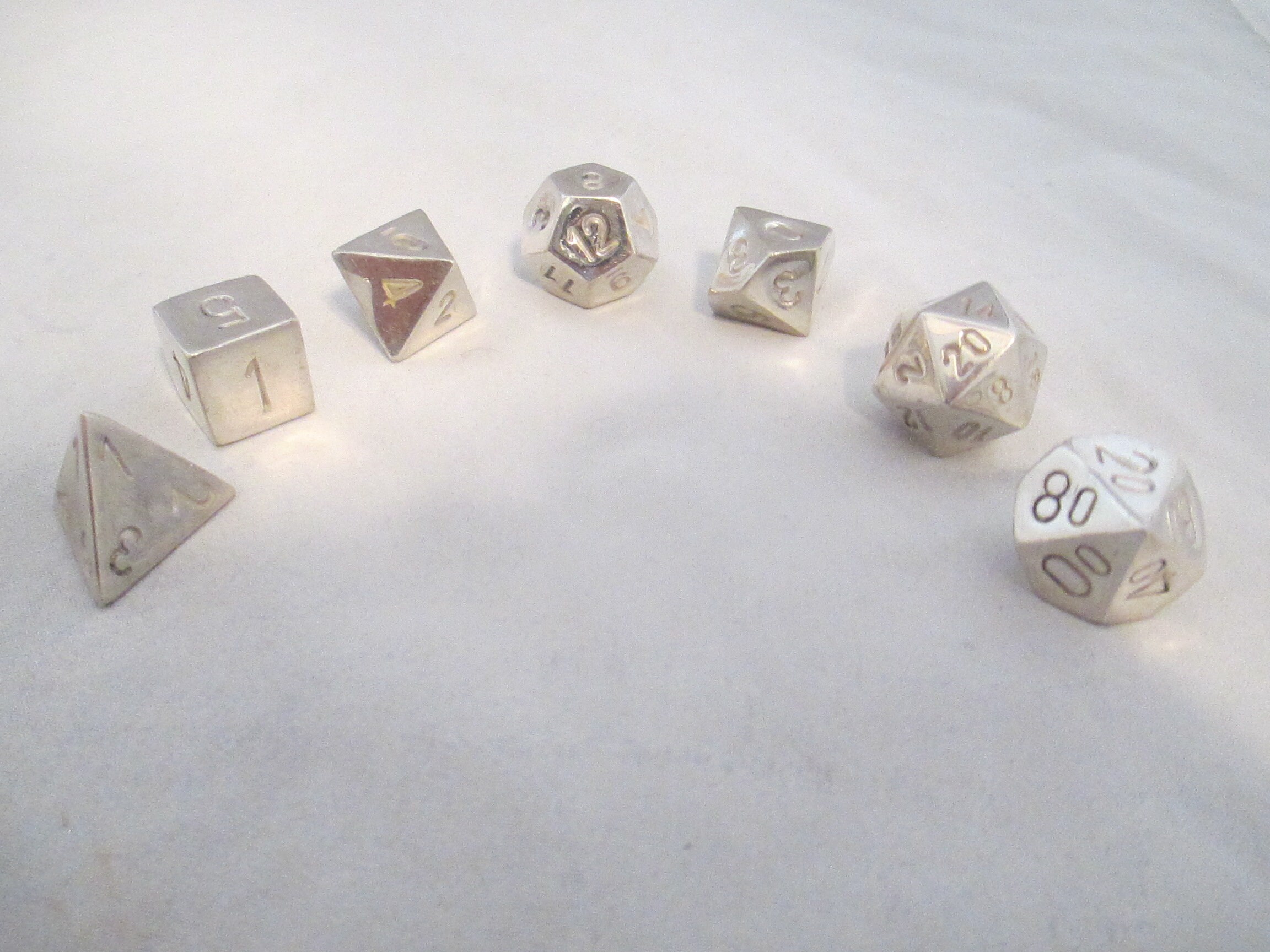 Solid Sterling Silver Dice Set - Etsy