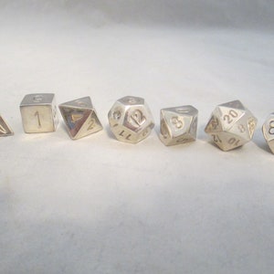 Solid Sterling Silver Dice Set - Etsy