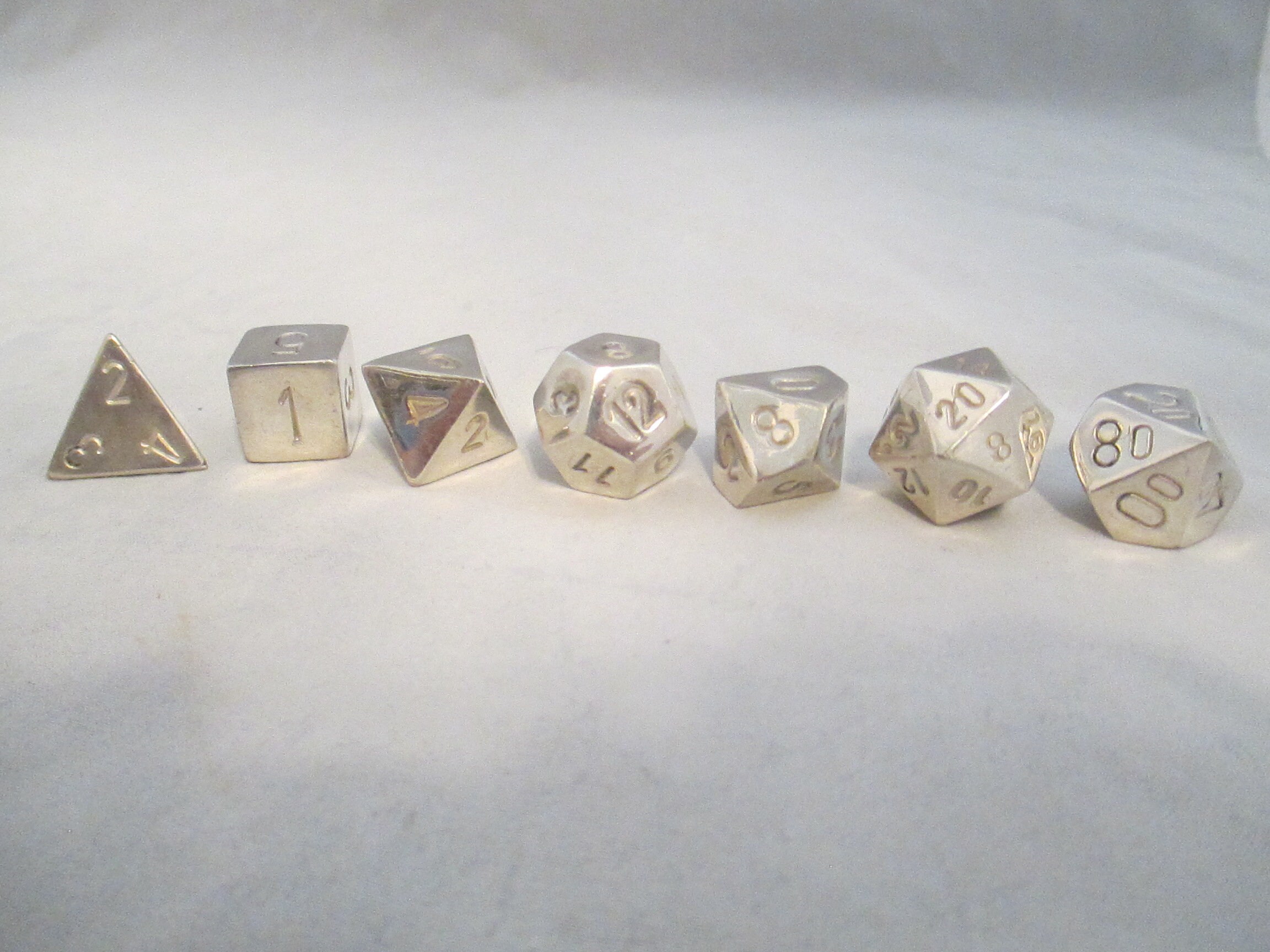 Solid Sterling Silver Dice Set - Etsy