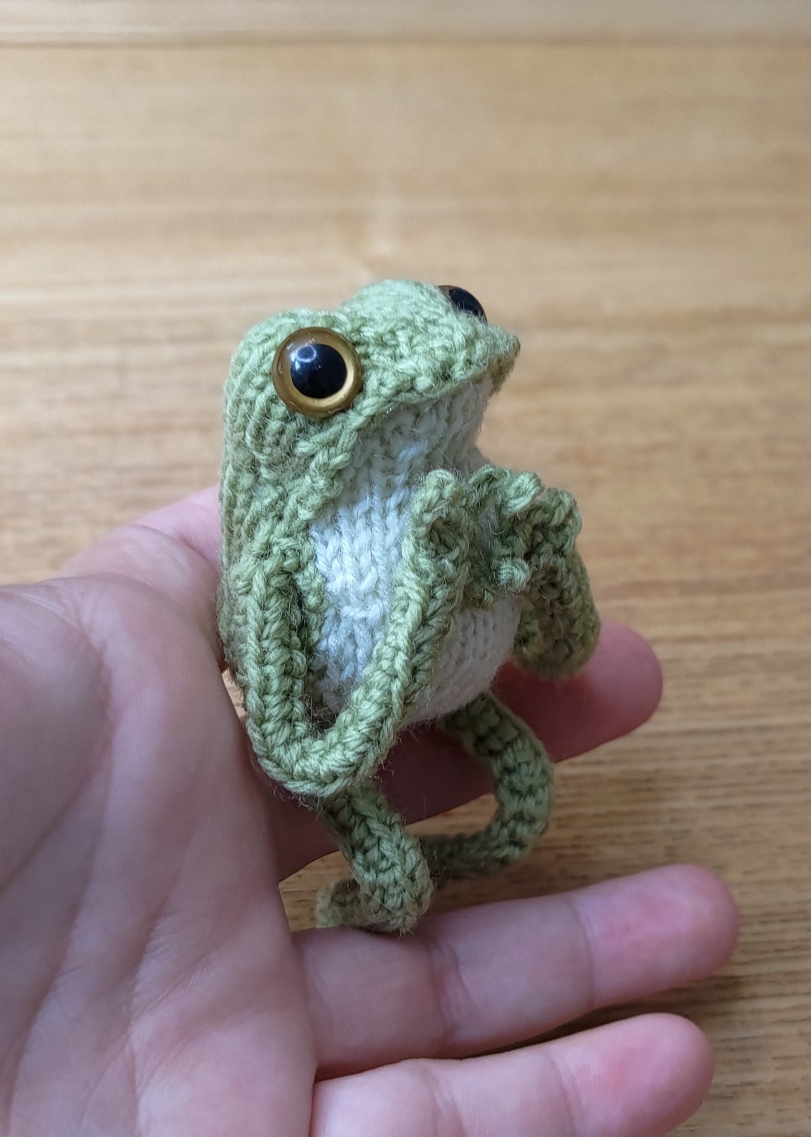 Knitted Frog in Sweater - Etsy