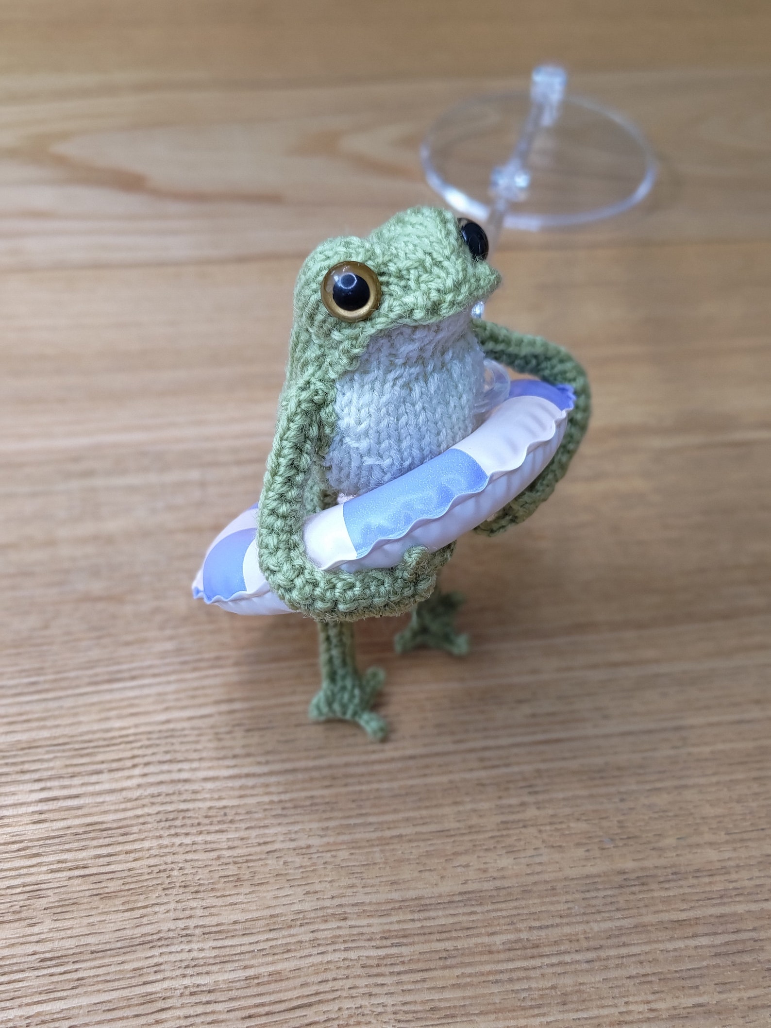 Knitted Frog in Sweater - Etsy