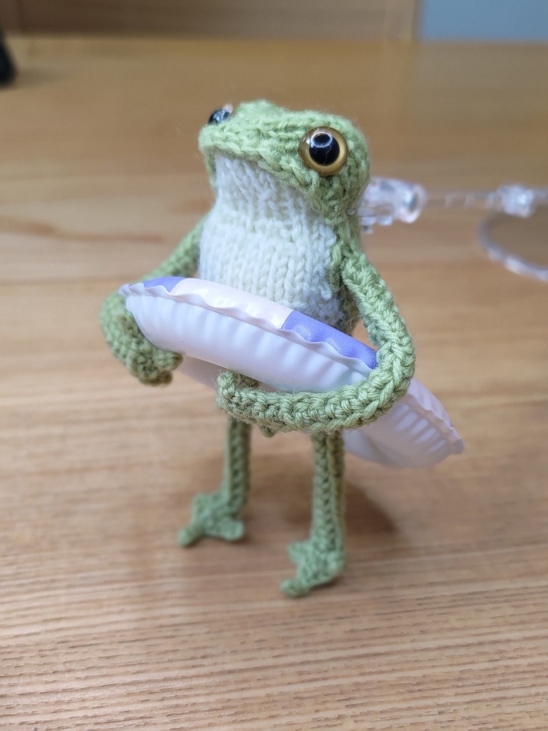 Knitted Frog in Sweater - Etsy