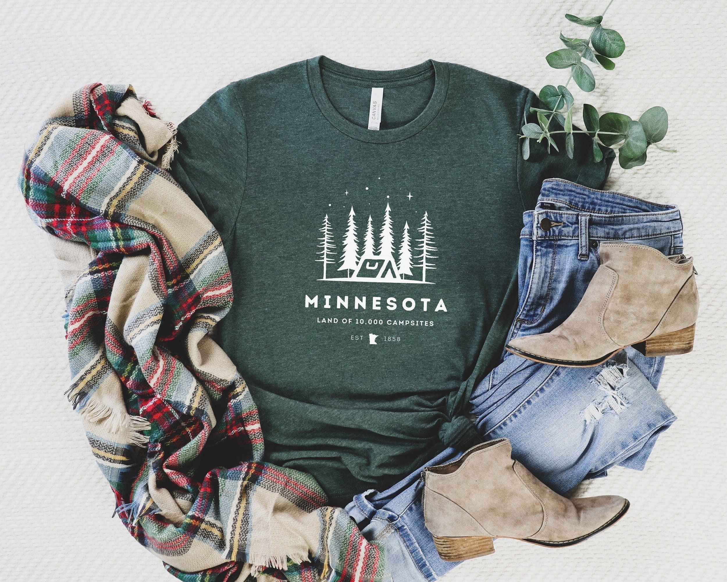 Minnesota Campsite T-shirt Shirt Tee North Shore Camping Gift North ...