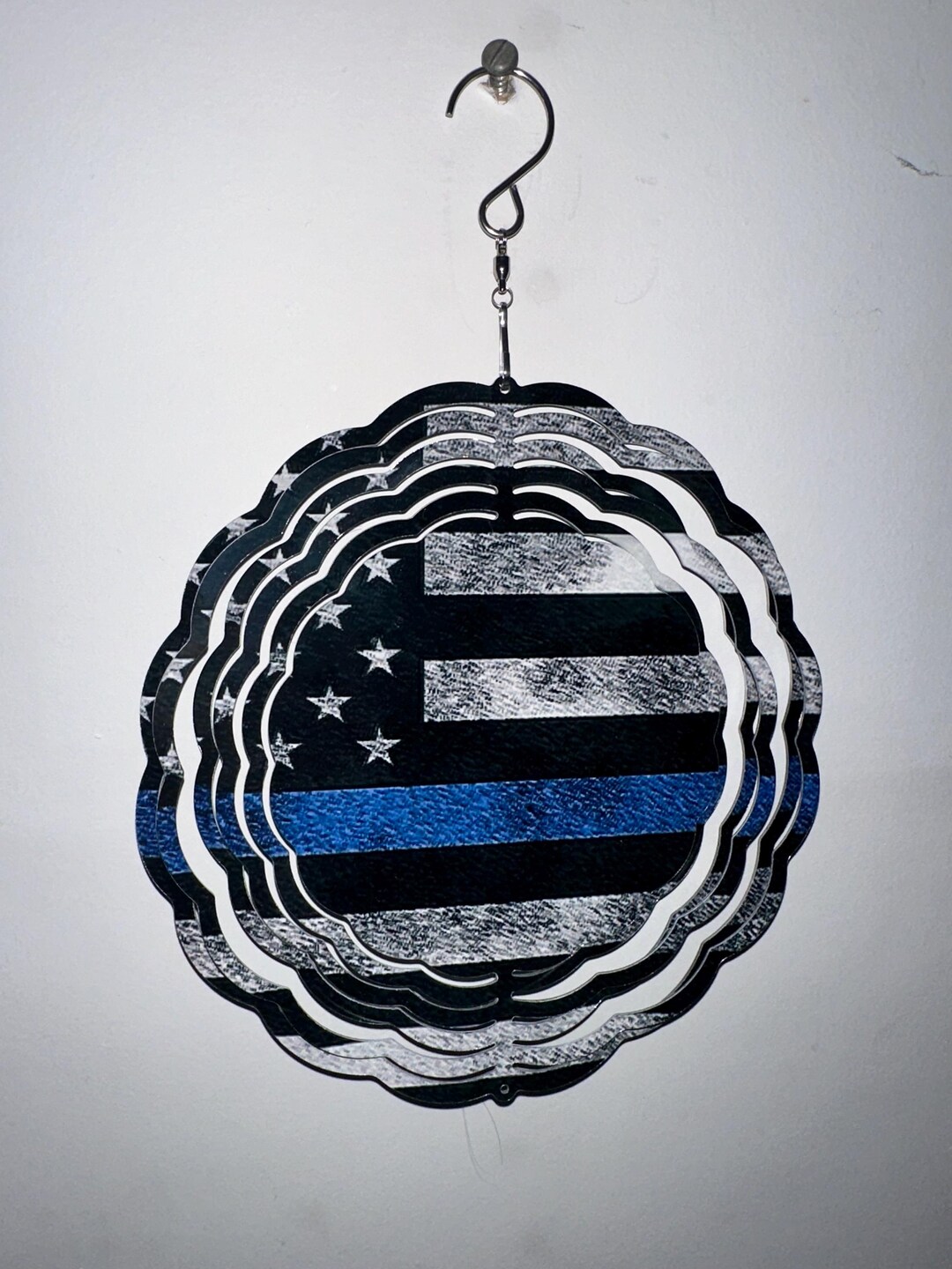 Thin Blue Line Police Wind Spinner - Etsy