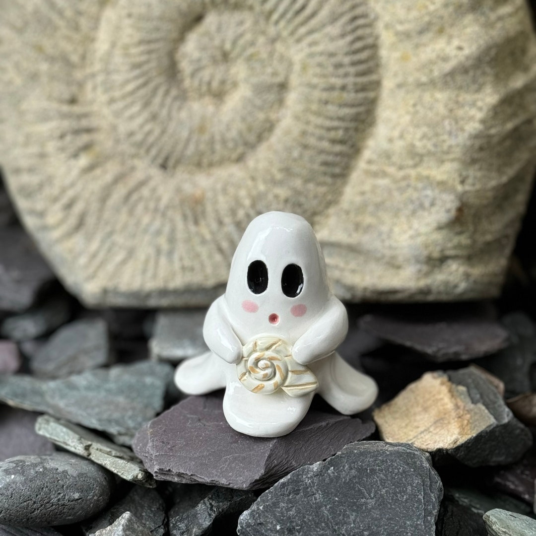 Ammonite Ghost Small Ceramic Figure - Etsy