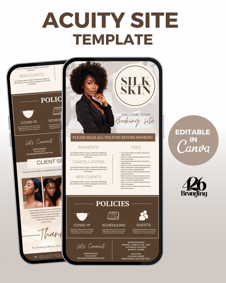 Acuity Scheduling Template DIY Booking Site Template, Makeup Artist ...