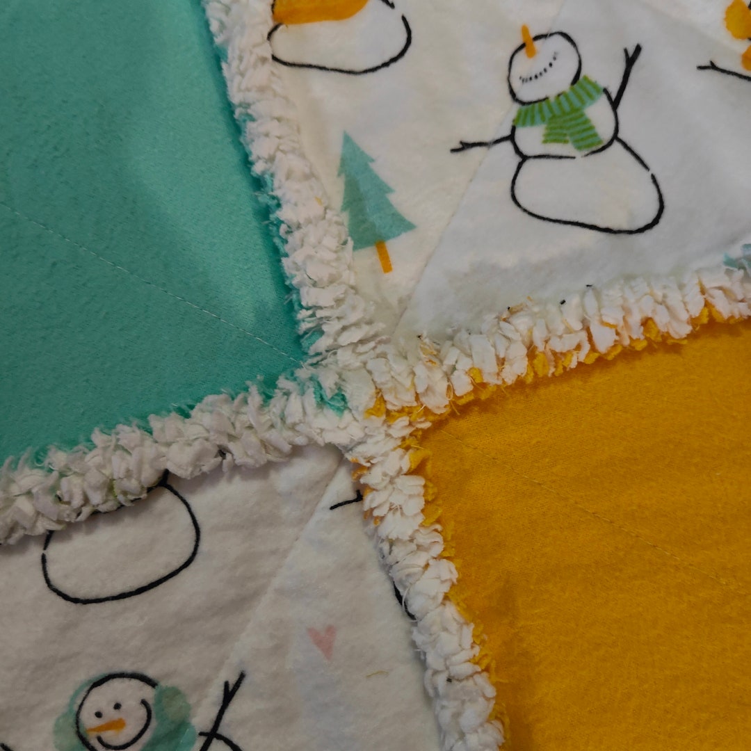 Adorable Snowman Rag Quilt, All Flannel, Cozy and Warm - Etsy