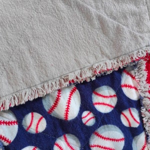 Time for Baseball kiddie Kwilt, Baseball Kids Quilt, Lovey Blanket ...
