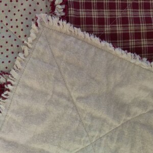 Red Country Rag Quilt/red and Cream Quilt/country Rag Quilt/country ...