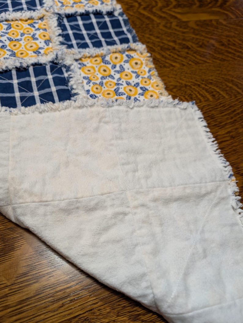 Floral Rag Quilt Table Runner, Spring Decor (51x14.5 Inches) - Etsy