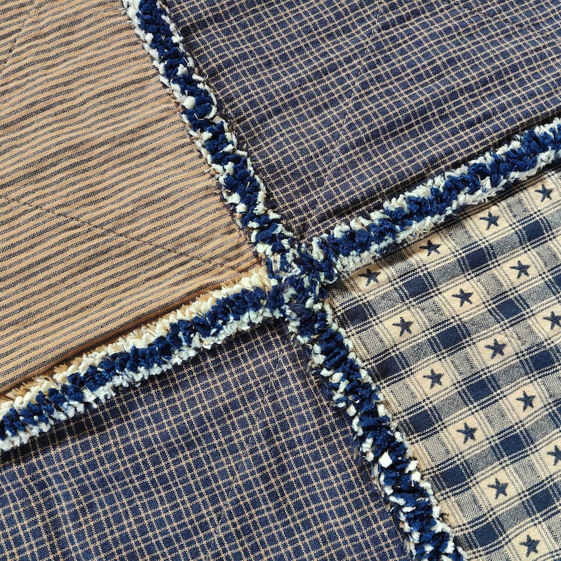 Primitive Rag Quilt - Etsy