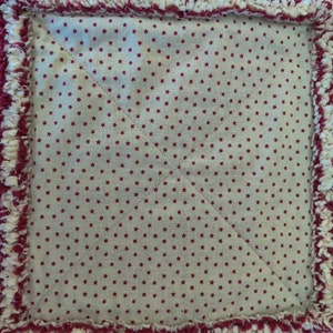 Red Country Rag Quilt/red and Cream Quilt/country Rag Quilt/country ...