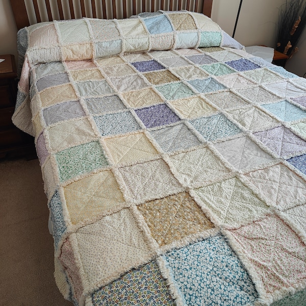 Queen Size Rag Quilt - Etsy