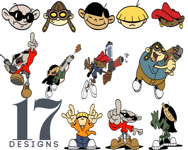 Codename: Kids Next Door Character Set I Cartoon SVG I 17 | Etsy