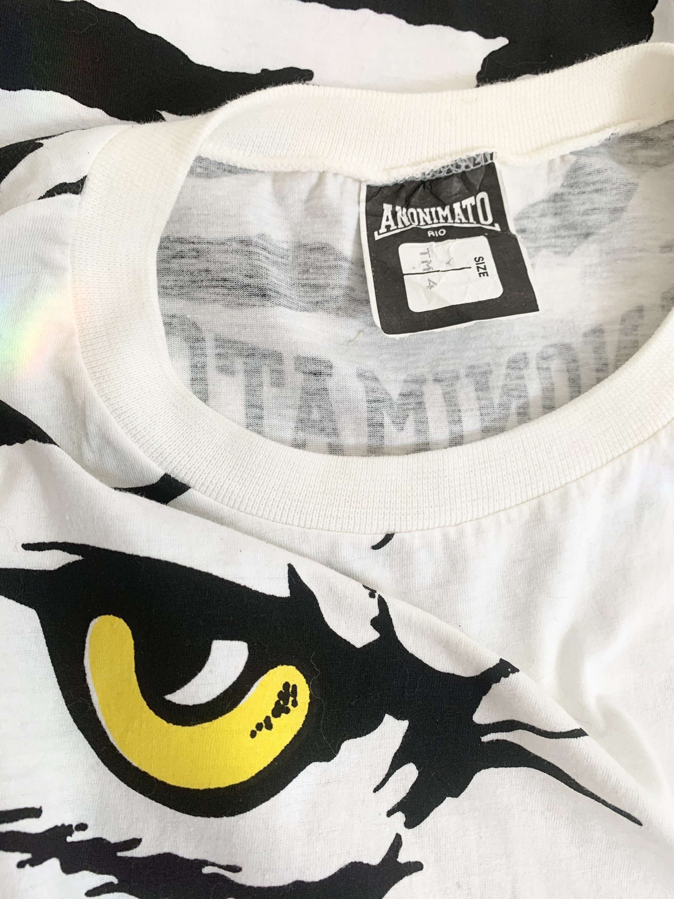 1990’s Oversized Brazilian Tee Shirt Featuring Huge White Tiger ...