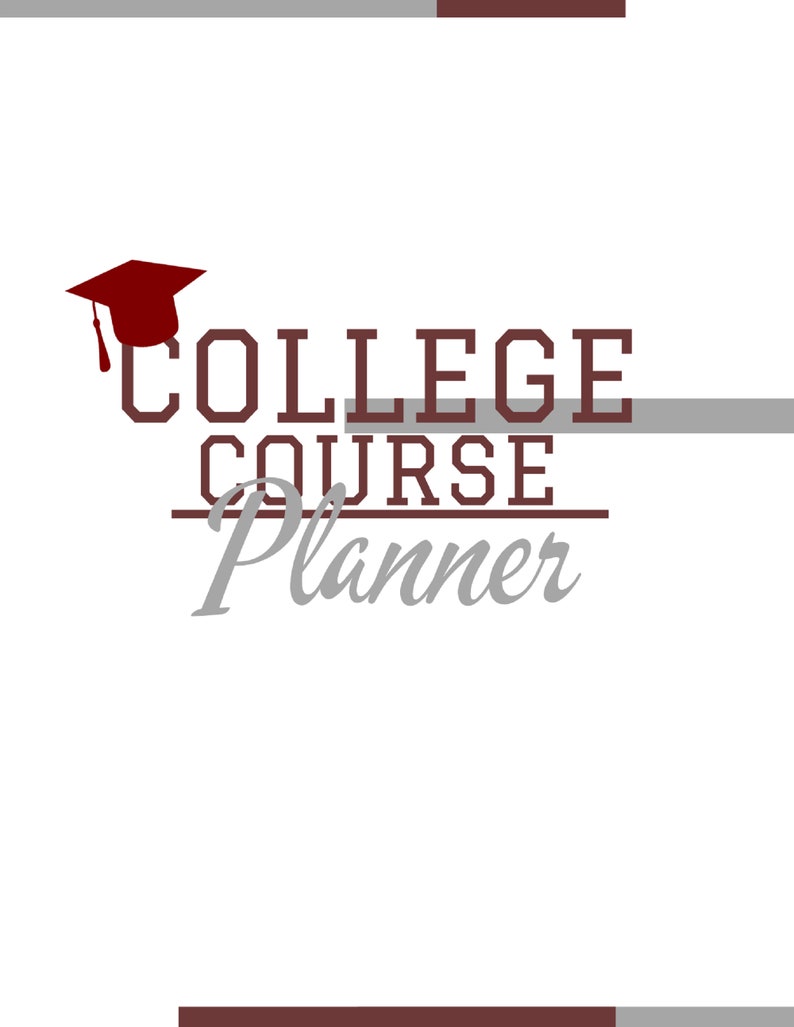 College Course Printable Planner - Etsy