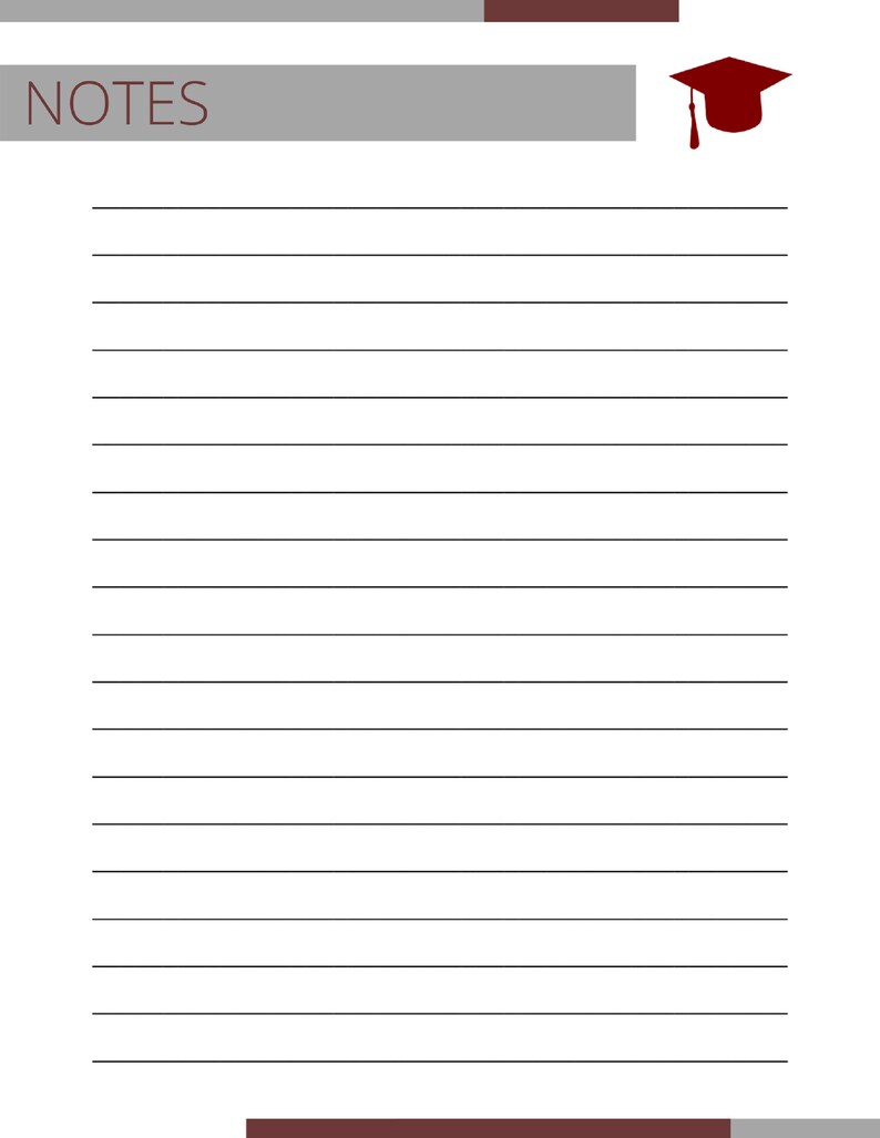 College Course Printable Planner - Etsy