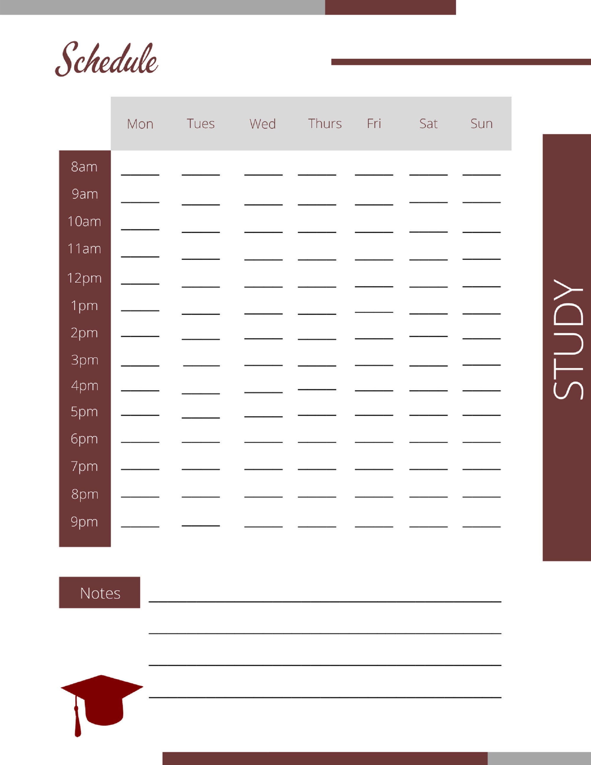 College Course Printable Planner - Etsy