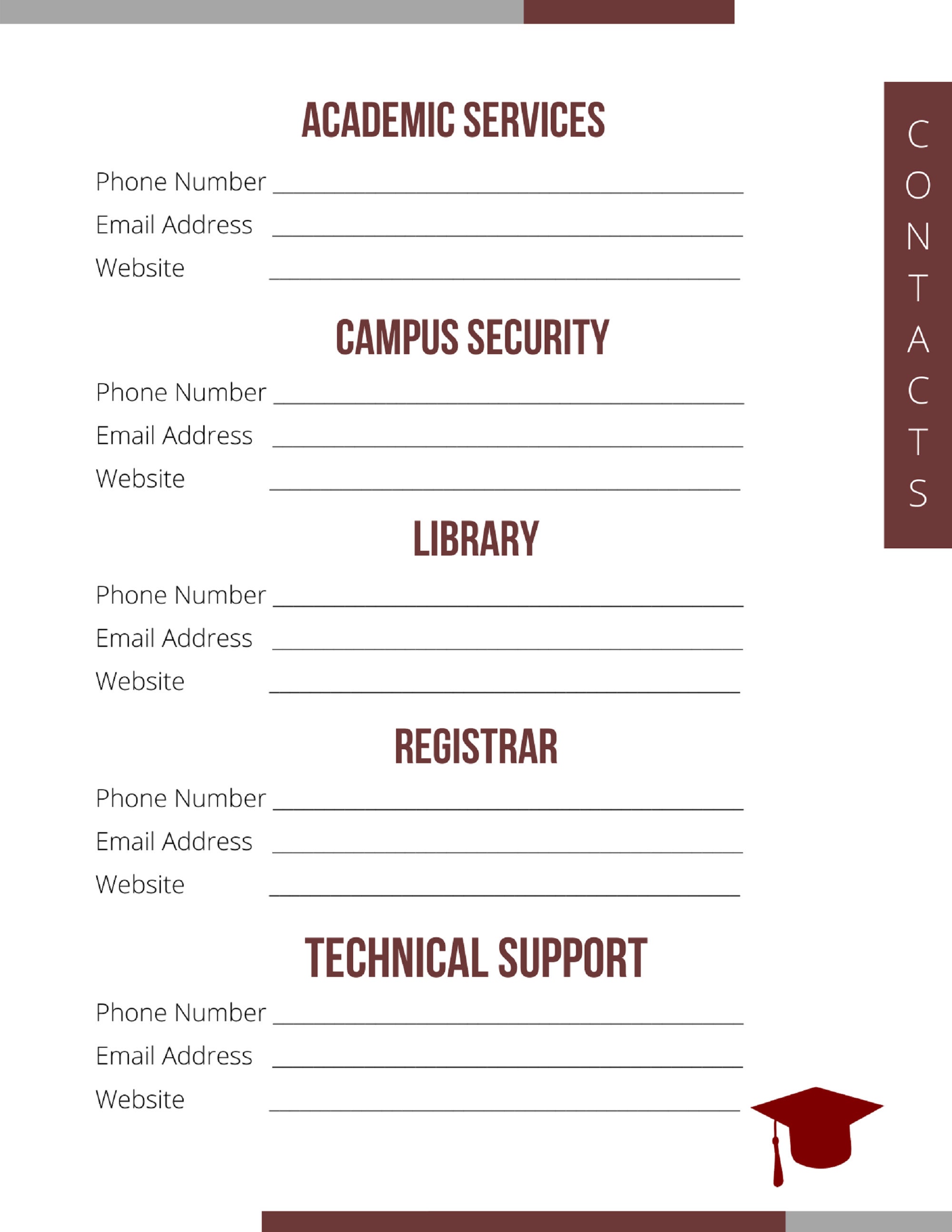 College Course Printable Planner - Etsy