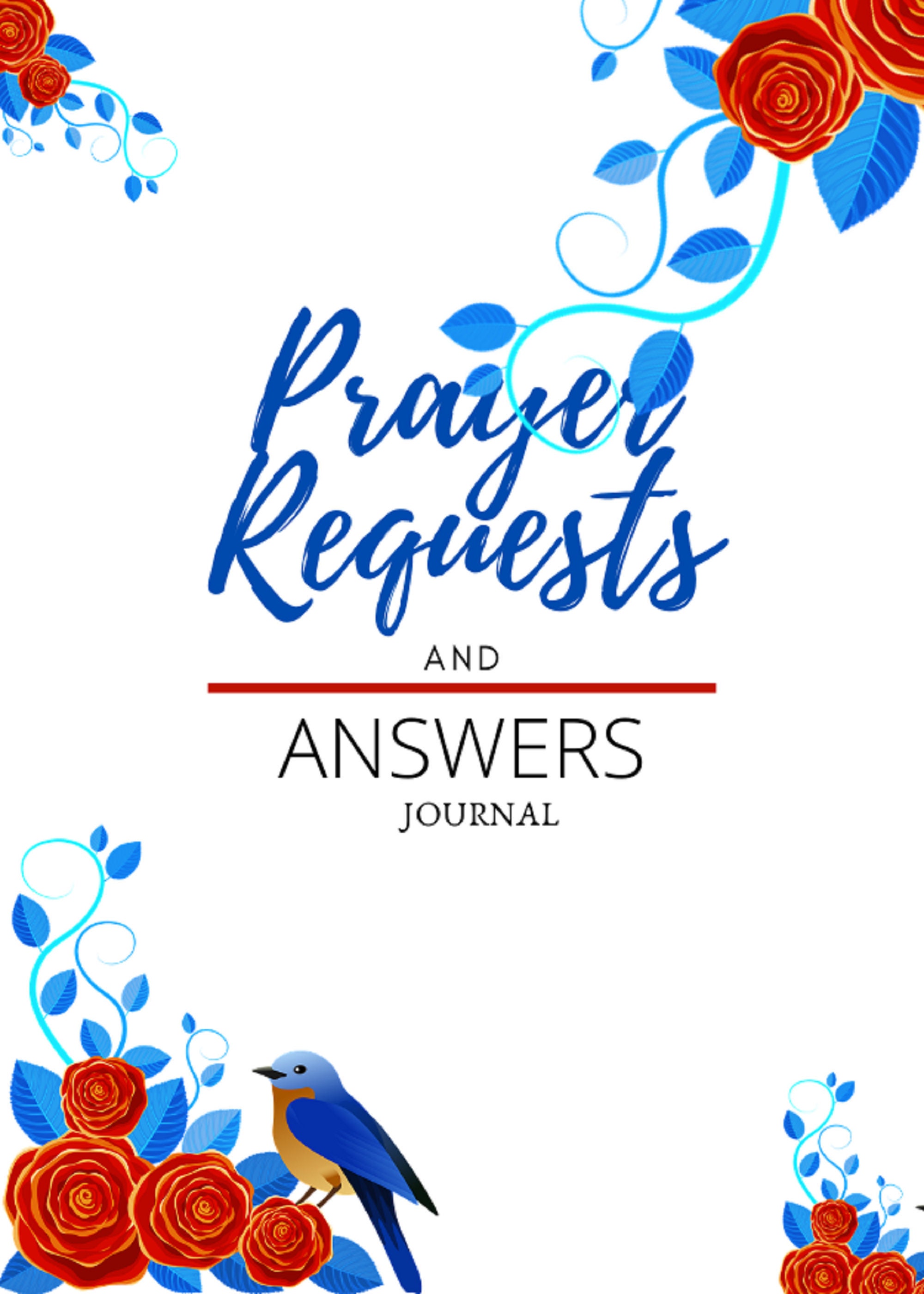 Red Blue Floral Prayer Request and Answers Printable Journal - Etsy UK