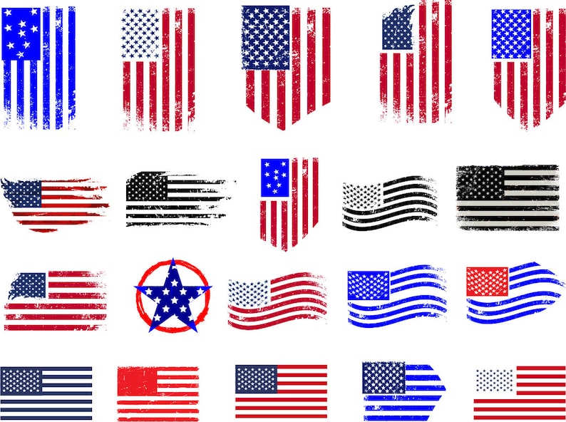 Flag SVG BUNDLE Flag Svg and Png Bundle Layered SVG - Etsy