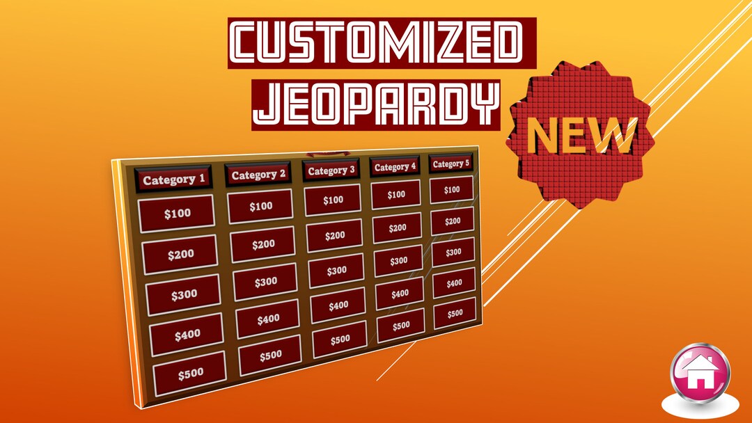 Personalized Jeopardy Game Template Trivia Fun Powerpoint - Etsy