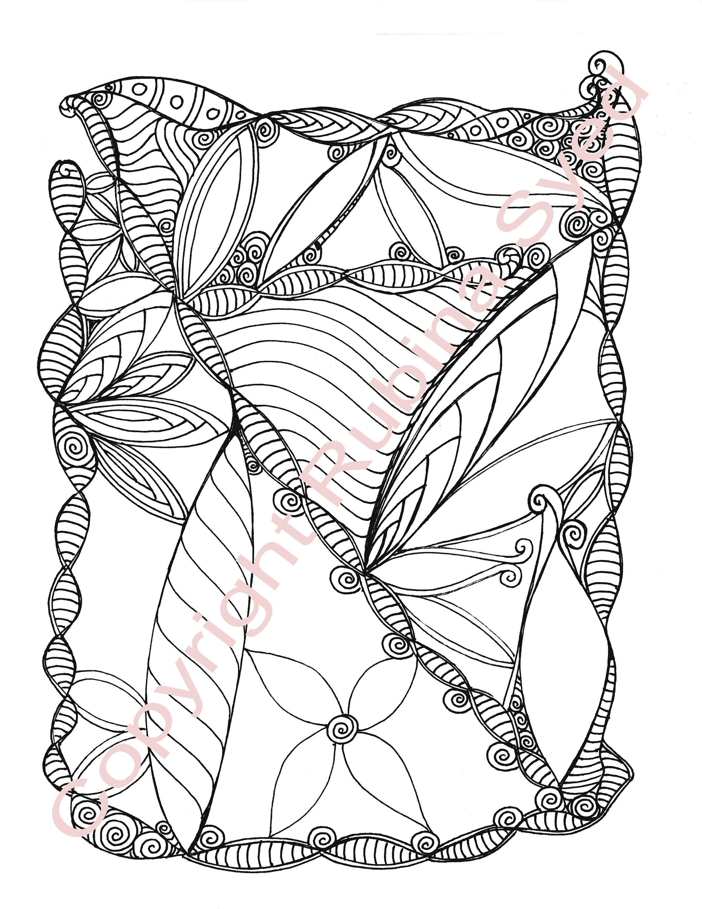 Abstract Coloring Pages to Express Yourself Digital Download - Etsy
