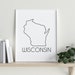 Wisconsin Print Wisconsin State State Wall Art Wall Art - Etsy