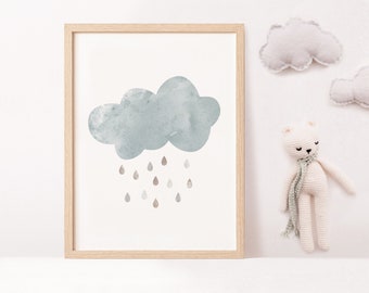 Cloud Print INSTANT DOWNLOAD Printable Nursery Decor Wall - Etsy